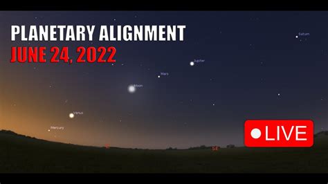 LIVE Planetary Alignment June 24 2022 Virtual Sky YouTube