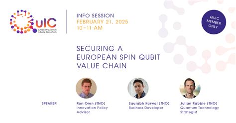 Info Session Securing A European Spin Qubit Value Chain Quic