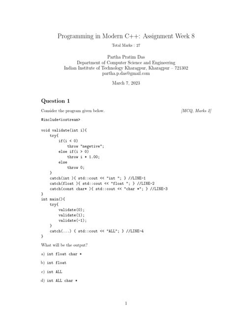 Assignment 8 Solution Pdf Parameter Computer Programming