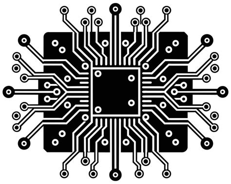 Black Processor Icon Isolated On Black Background 44596455 Vector Art At Vecteezy