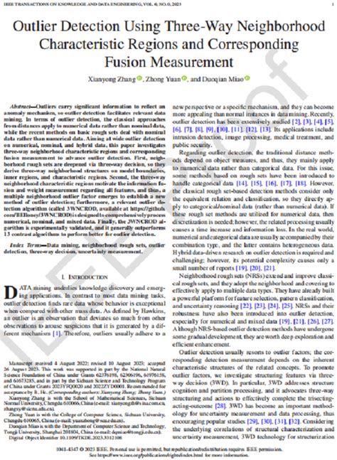 数学科学学院教师在杂志《ieee Transactions On Knowledge And Data Engineering》发表研究成果