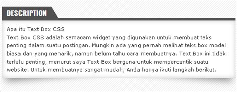 Membuat Text Box CSS Bgyudh Blogger Indonesia
