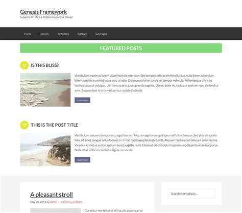 Custom Featured Posts In Genesis Using Genesis Featured Posts Combo Sridhar Katakam