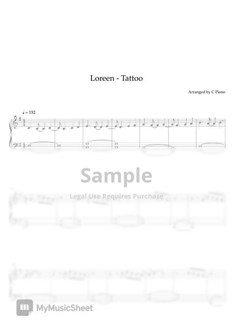 Loreen Tattoo Easy Version Sheets By C Piano