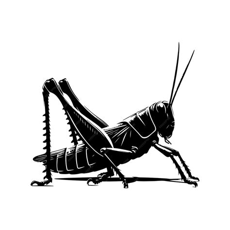 Grasshoper Vector Silhouette Premium Ai Generated Vector