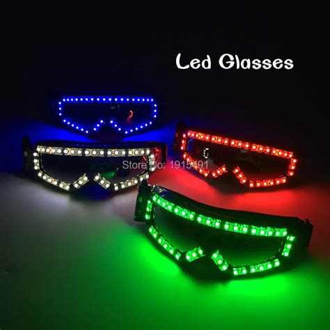 Trendy Dazzling Dj Bar Led Rave Party Ski Goggles Light Up Xmas Racing