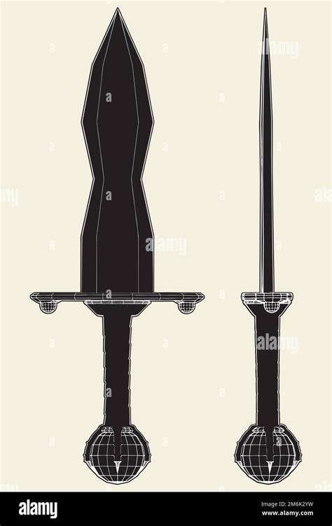 Ancient Knife Vector Stock Vector Image And Art Alamy