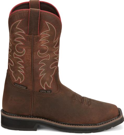 Justin Driller 11 In Steel Toe Waterproof Work Boots Academy