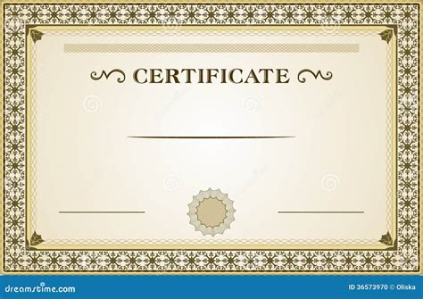 Empty Certificate Template