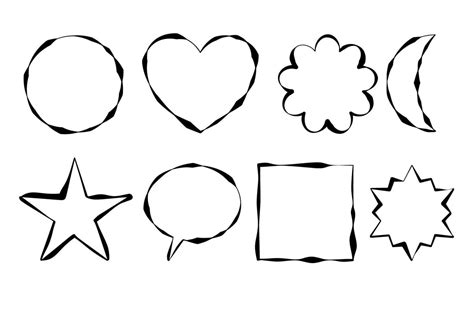 Set Of Doodle Shapes With Rough Edges 51075550 Vector Art At Vecteezy