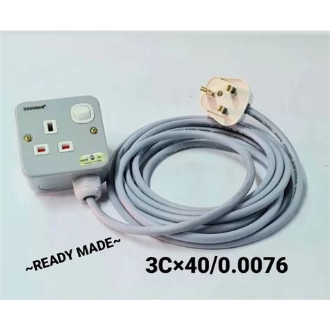 Heavy Duty Extension Wire 1 Gang 2gang Socket With Sirim Plug Switch 13a 3 Core Extension Wayar