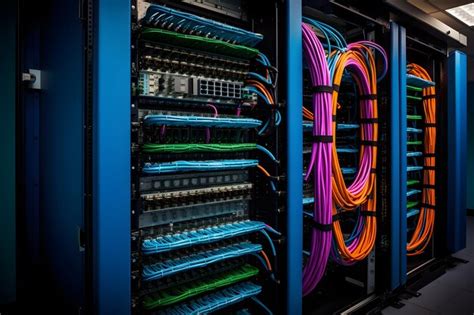 Premium Photo Patch Panel In Data Center Close Up Photo