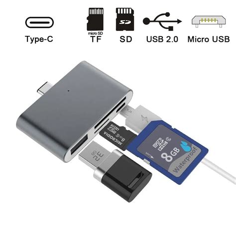 USB 3 0 3 1 Type C Card Reader Mini USB C Card Adapter Reader For Type C Android Phones TF