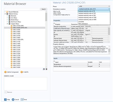 Using The Material Libraries In Comsol Multiphysics® Comsol Blog