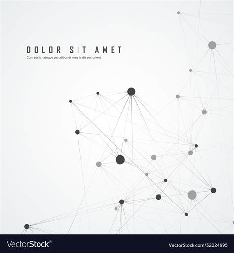 Abstract Polygonal With Connecting Dots With Lines