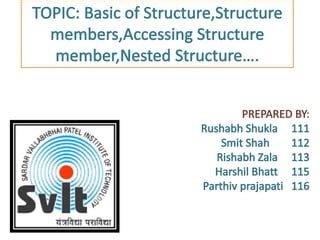Basic Of Structure Structure Members Accessing Structure Member Nested