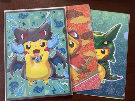 新品 未開封 レア ポケモンセンター ポンチョ ピカチュウ クリアファイル 3点 メルカリ