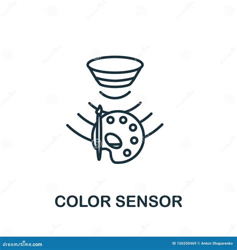 Color Sensor Outline Icon Thin Line Style From Sensors Icons Collection Pixel Perfect Simple