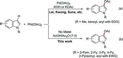 Metal Free Regioselective C 3 Acetoxylation Of N Substituted Indoles
