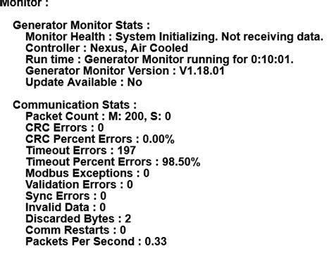 firmware release 1 20 no comms to genmon · issue 613 · jgyates genmon
