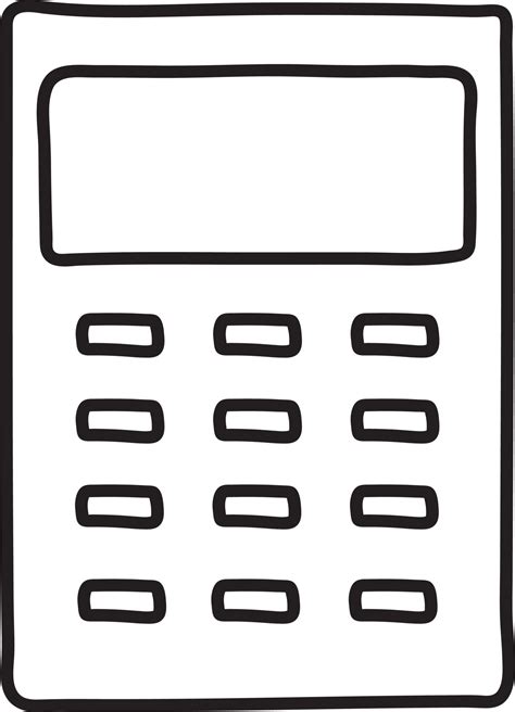 Isolated Calculator Icon In Line Art Vector Art At Vecteezy