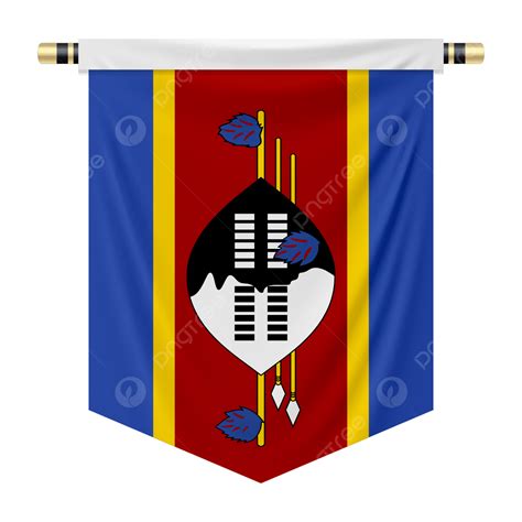 Pennant With The National Flag Of Eswatini National Flag Eswatini