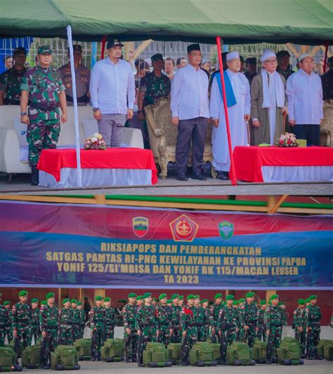 Dampingi Panglima Lepas Satgas Yonif 125 SMB Bobby Selamat Bertugas