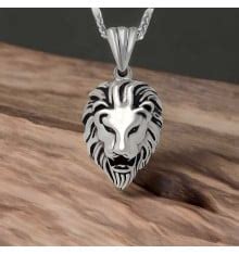 Men S Stainless Steel Lion Head Pendant BijouxStore