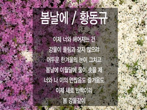 봄시 봄에 관련된 시 읽고 행복한 하루되세요♥ 네이버 블로그