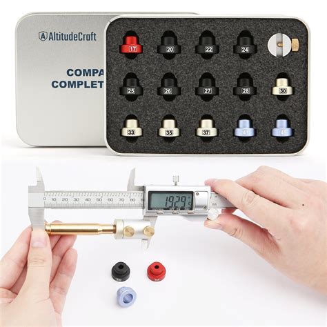 Universal Bullet Comparator Kit With 14 Caliber Inserts 17 To 45