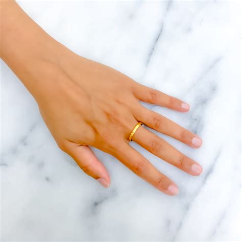 Delicate Dainty Gold 22k Gold Band Andaaz Jewelers