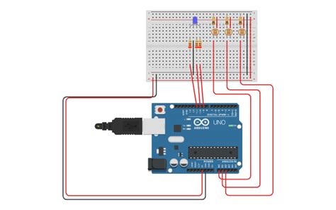Circuit Design Color Mixing Lamp Tinkercad