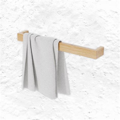 Oak Towel Rail Des Lincoln Rivers For Wireworks Salts Mill Shop