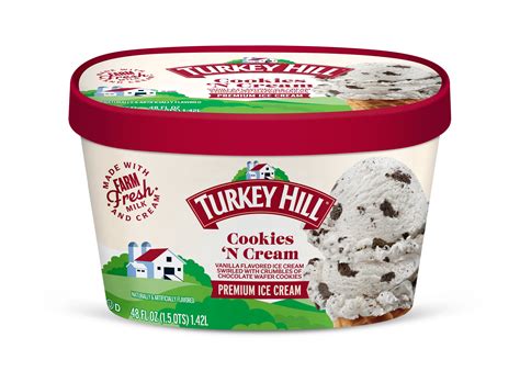 Turkey Hill Cookies N Cream Premium Ice Cream 48 Fl Oz Walmart