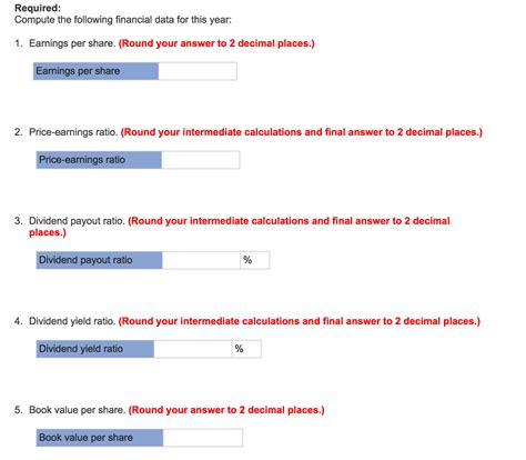 solved exercise 15 6 financial ratios for assessing market