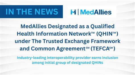 Medallies Designated As A Qualified Health Information Network™ Qhin™ Under The Trusted