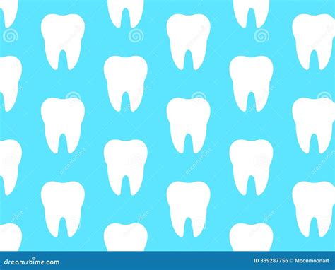 White Tooth Pattern Vector Illustration Stock Vector Illustration Of
