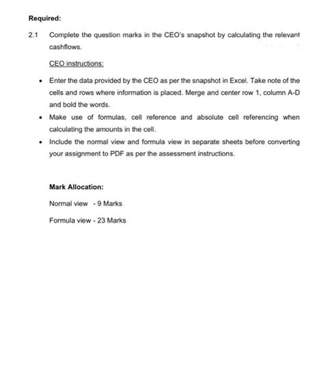 solved excel instructions complete each question in ms