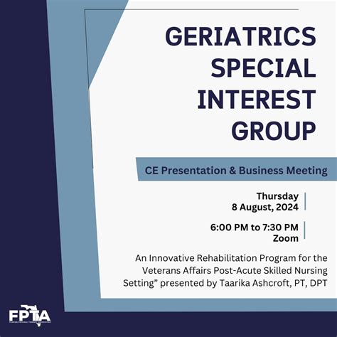 Florida Physical Therapy Association On Linkedin Fpta Geriatrics