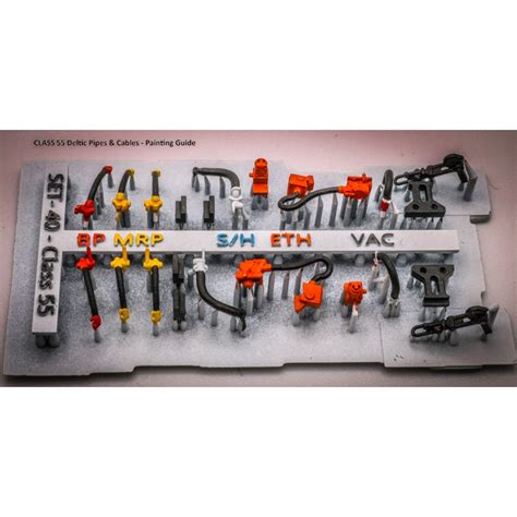 Detailed Pipes And Cables For A Class 55 Deltic Locomotive Oo Gauge