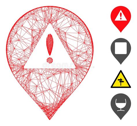 Network Danger Map Marker Vector Mesh Stock Illustration Illustration Of Marker Lines 203543408