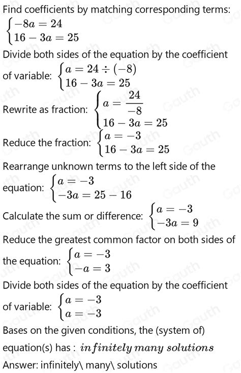 solved the equation 24x 2 25x 47 ax 2 8x 3 53 ax 2 is true for