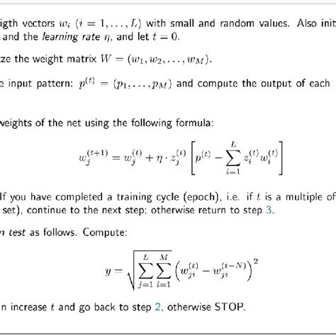 Sanges Algorithm Generalized Hebbian Algoritm Download Scientific