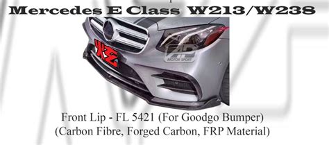 Merecdes E Class W213 Front Lip For Goodgo Bumper Carbon Fibre
