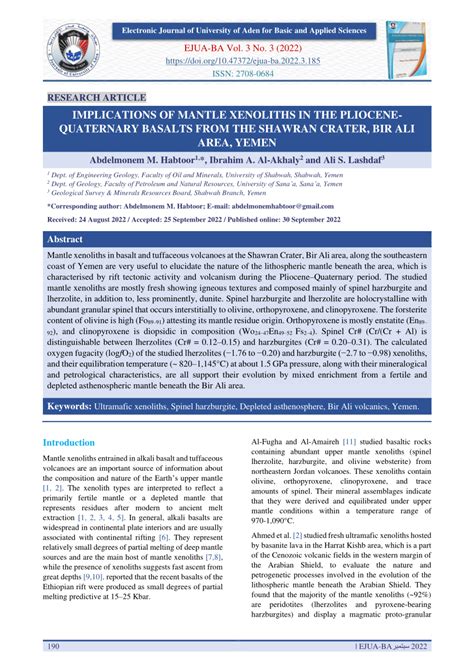 Pdf Implications Of Mantle Xenoliths In The Pliocene Quaternary