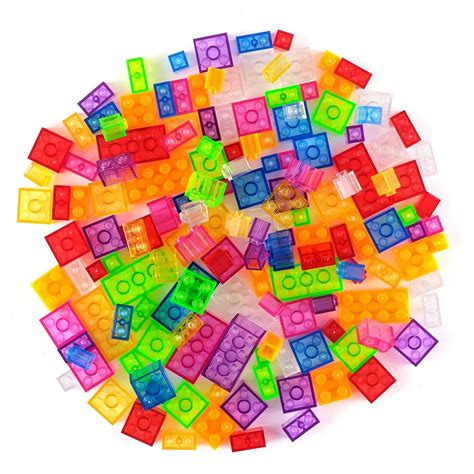 Classic Bricks Set Clear Colors 4 Different Shapes And Sizes 156 Pieces