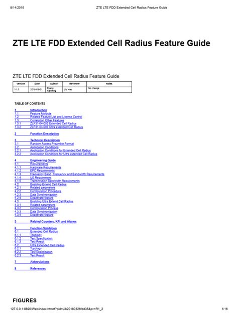 Zte Prach Extended Cell Radius Download Free Pdf Cellular Network