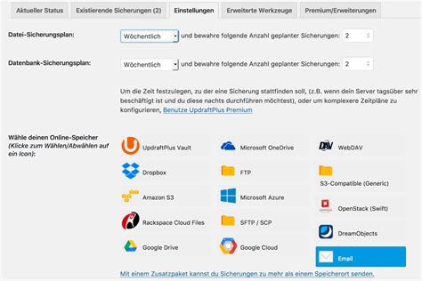 WordPress Backup Mit UpdraftPlus WP Consultant