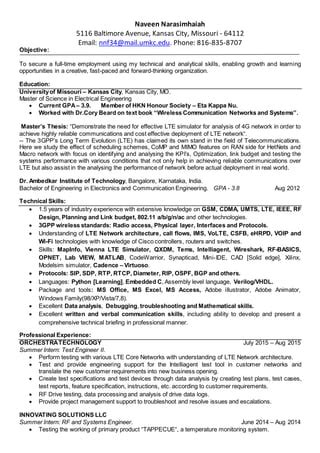 Naveen Narasimhaiah Resume PDF