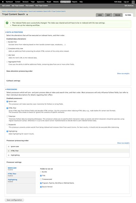 Search Api Module Site Wide Searching — Tripal 7x 3x Documentation